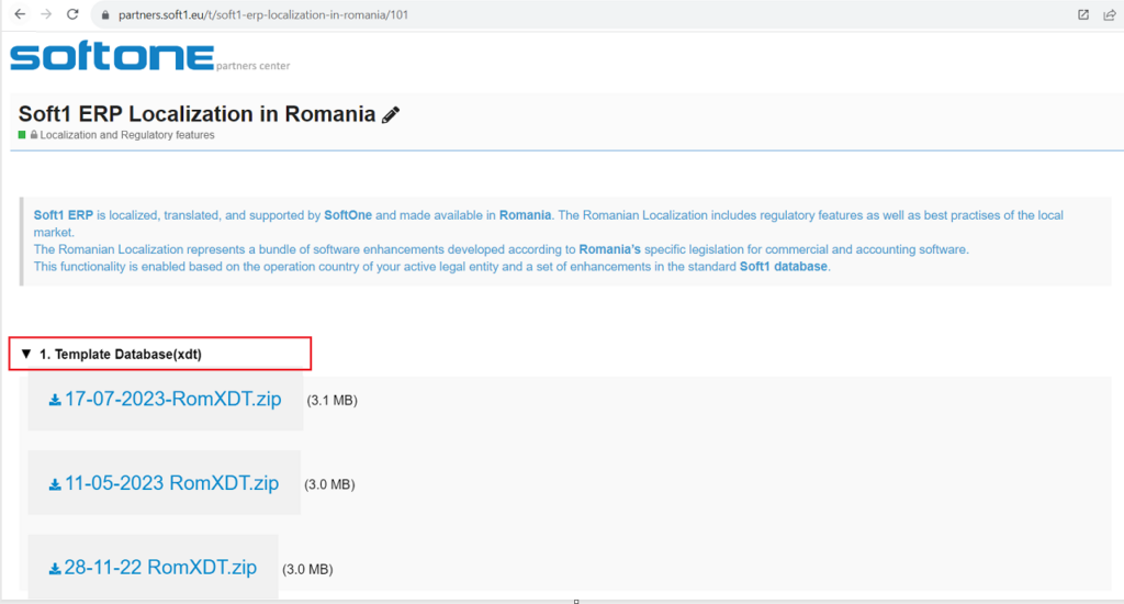 Descărcarea şi instalarea aplicaţiei Soft1 în mediul Cloud şi On-premise – Wiki Romania